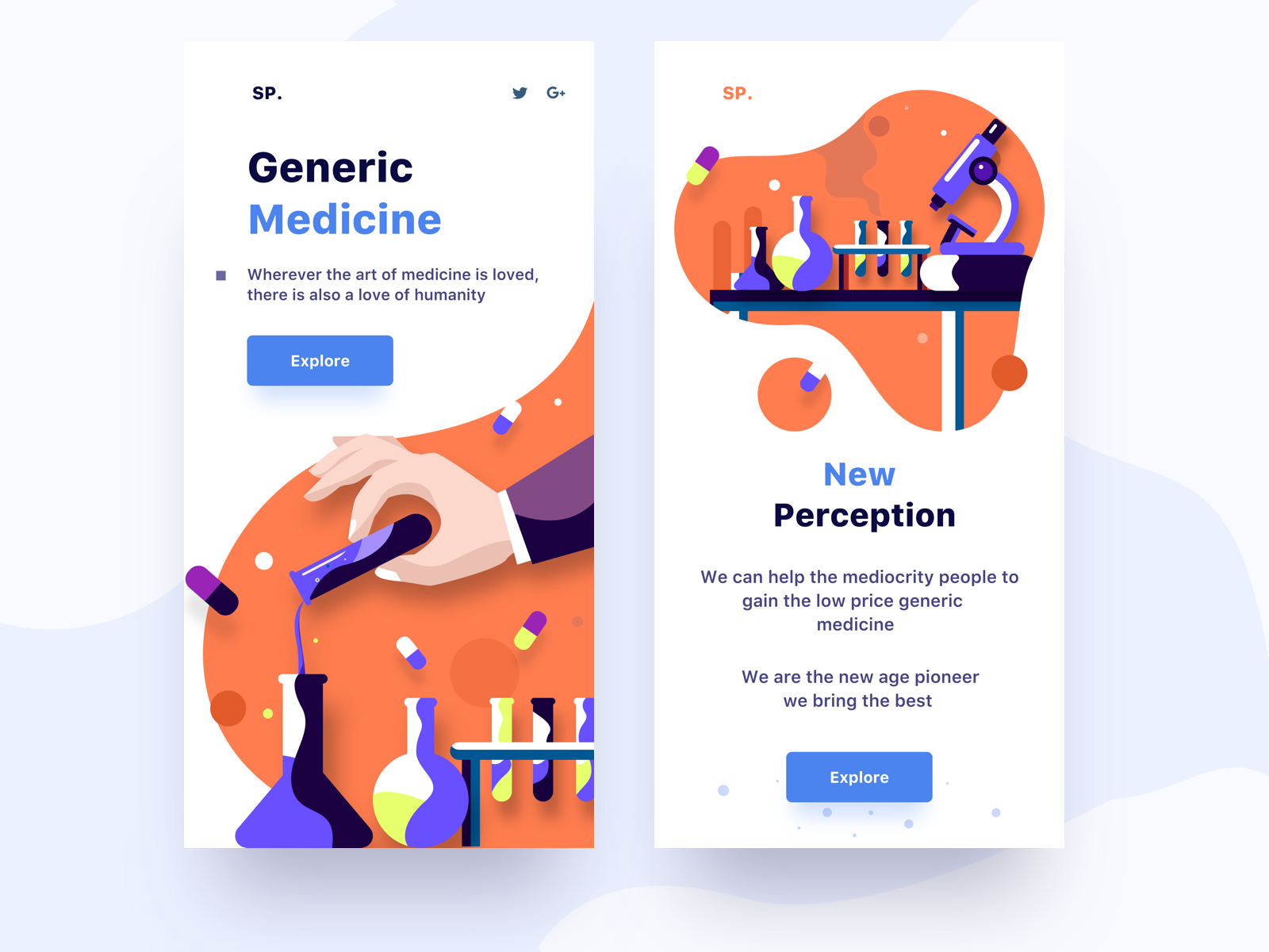 Medical app screens by Sudhan Venkadesh on Dribbble