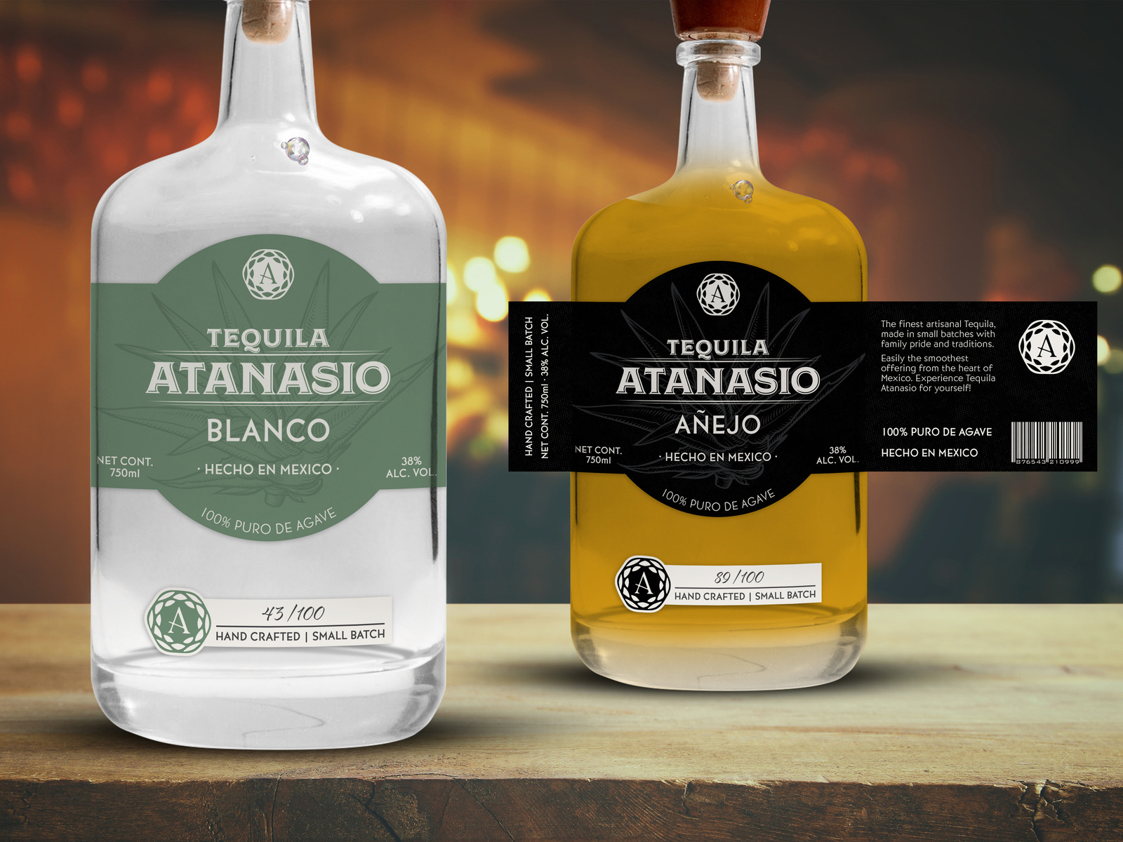 Tequila Atanasio Label Redesign by Bryanne Harris on Dribbble
