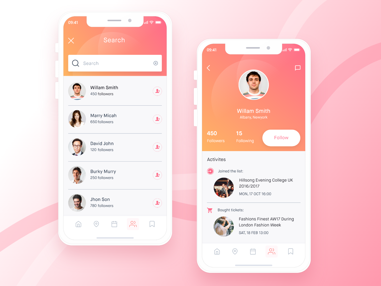Event app- Profile UI by Mithun 🔥 on Dribbble