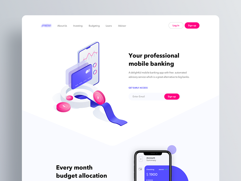 Website for Mobile Banking Application by RonDesignLab ⭐️ on Dribbble