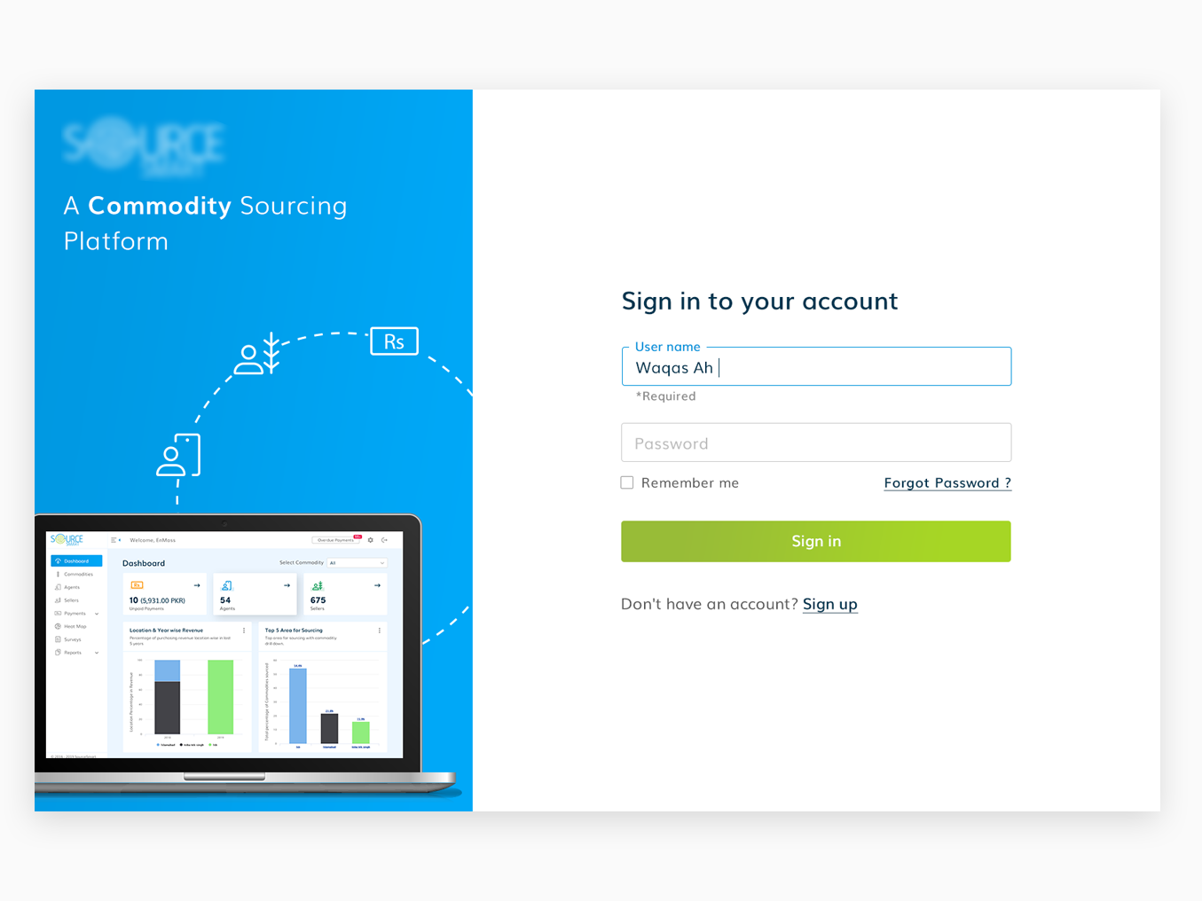 Sign in - Split layout by Irfan on Dribbble