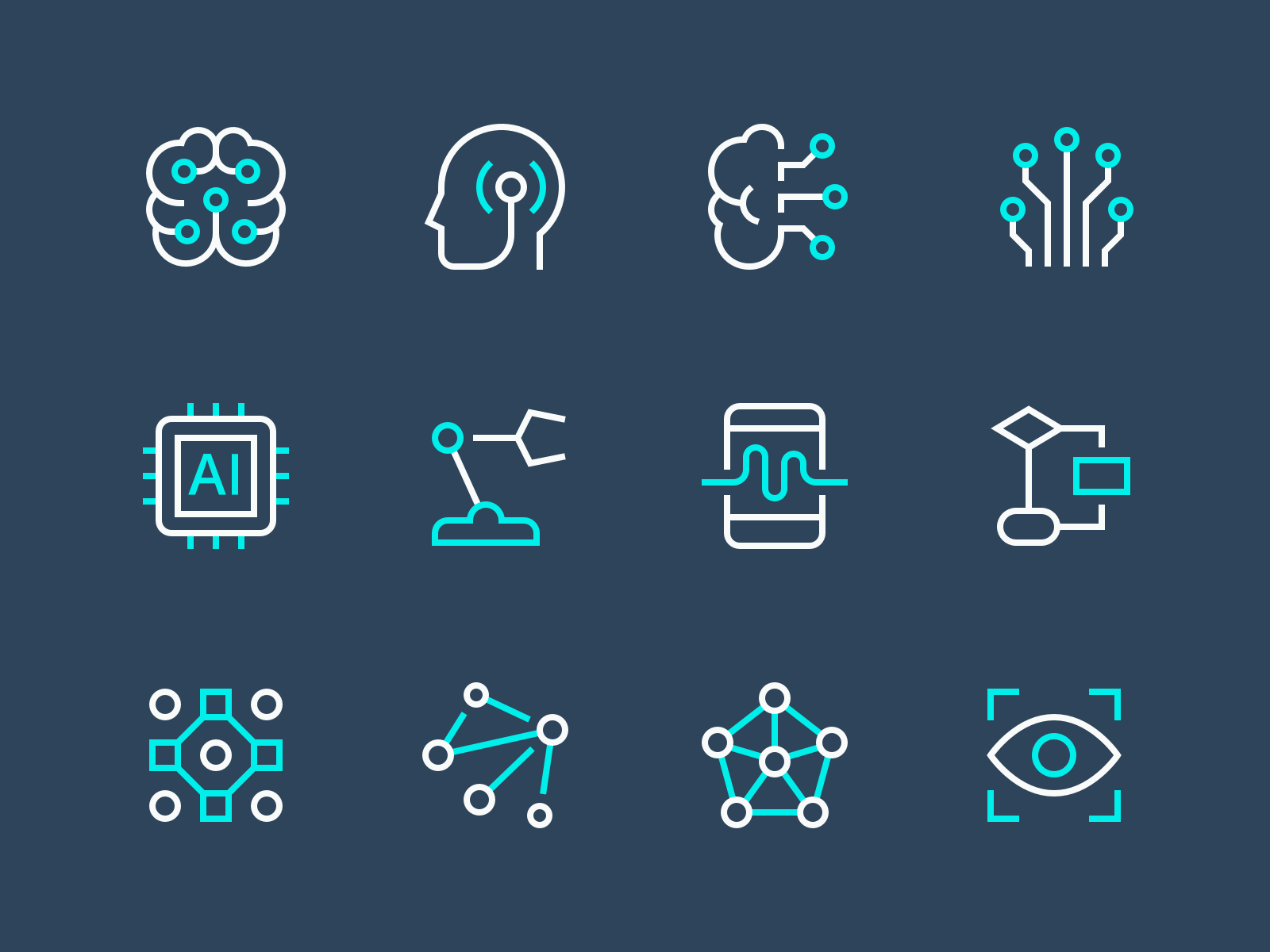 Artificial Intelligence Icons by Denis Rodchenko for Nucleo on Dribbble