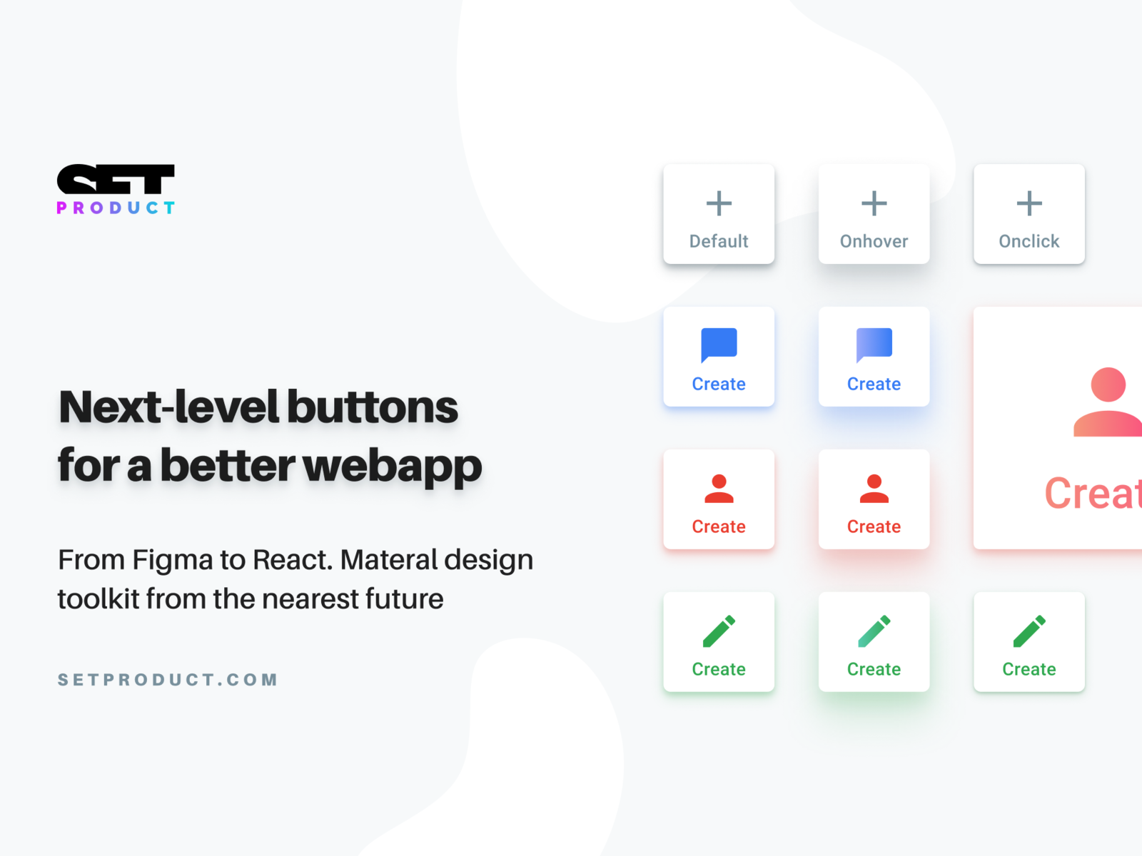 Reactjs Material Buttons Showcase by Roman Kamushken on Dribbble