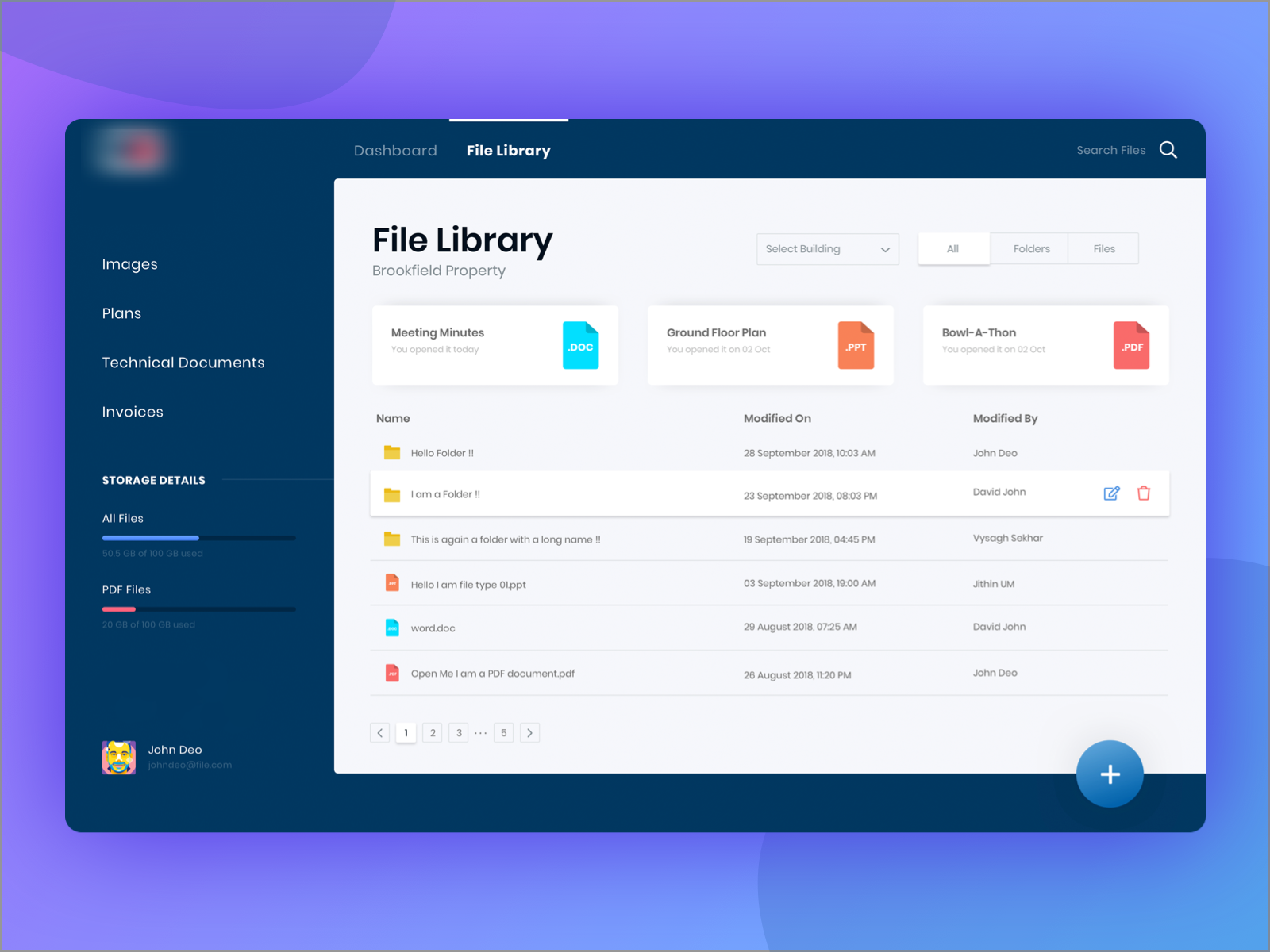 File Library Design by Bititude on Dribbble