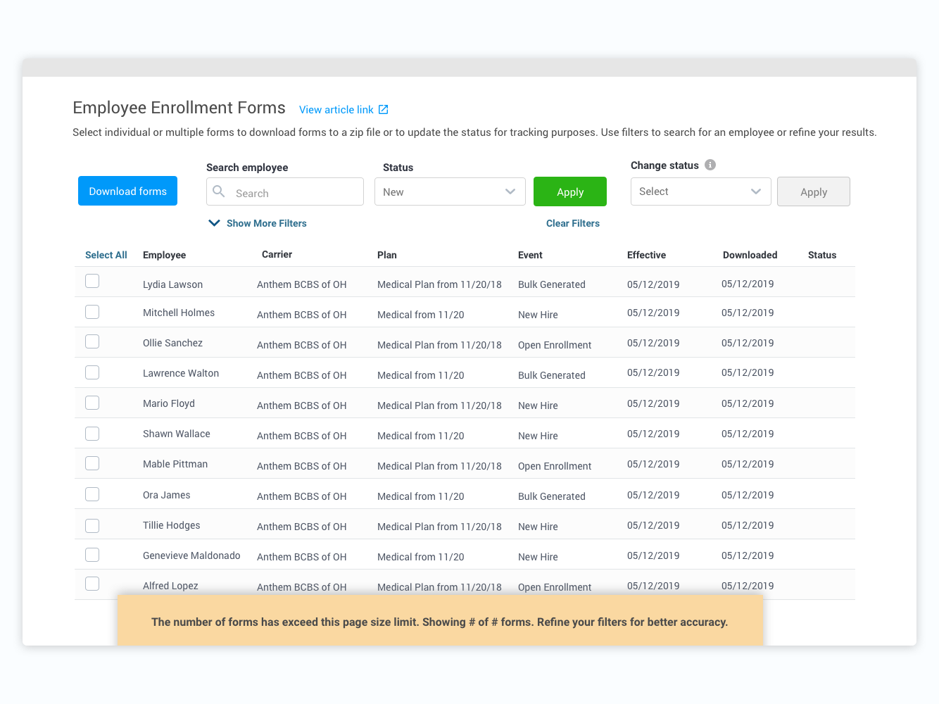 Enrollment tables by Romeo Martinez on Dribbble