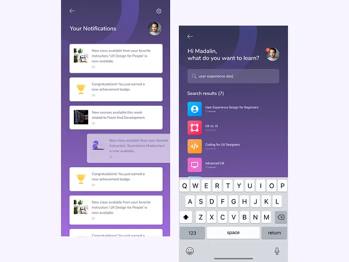 Notification Screen designs, themes, templates and downloadable graphic ...