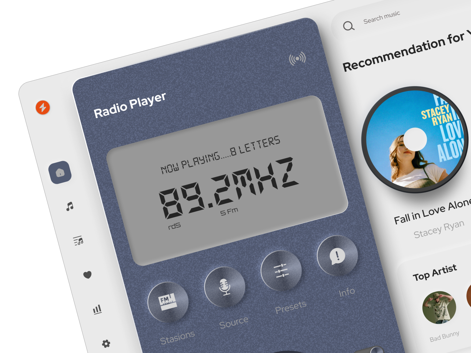 Music app design web app dashboard by lazy kar for LazyInterface UI UX Team on Dribbble