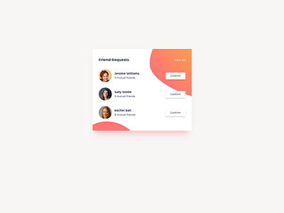 Friend Requests List UI Design by Ildiko Gaspar on Dribbble