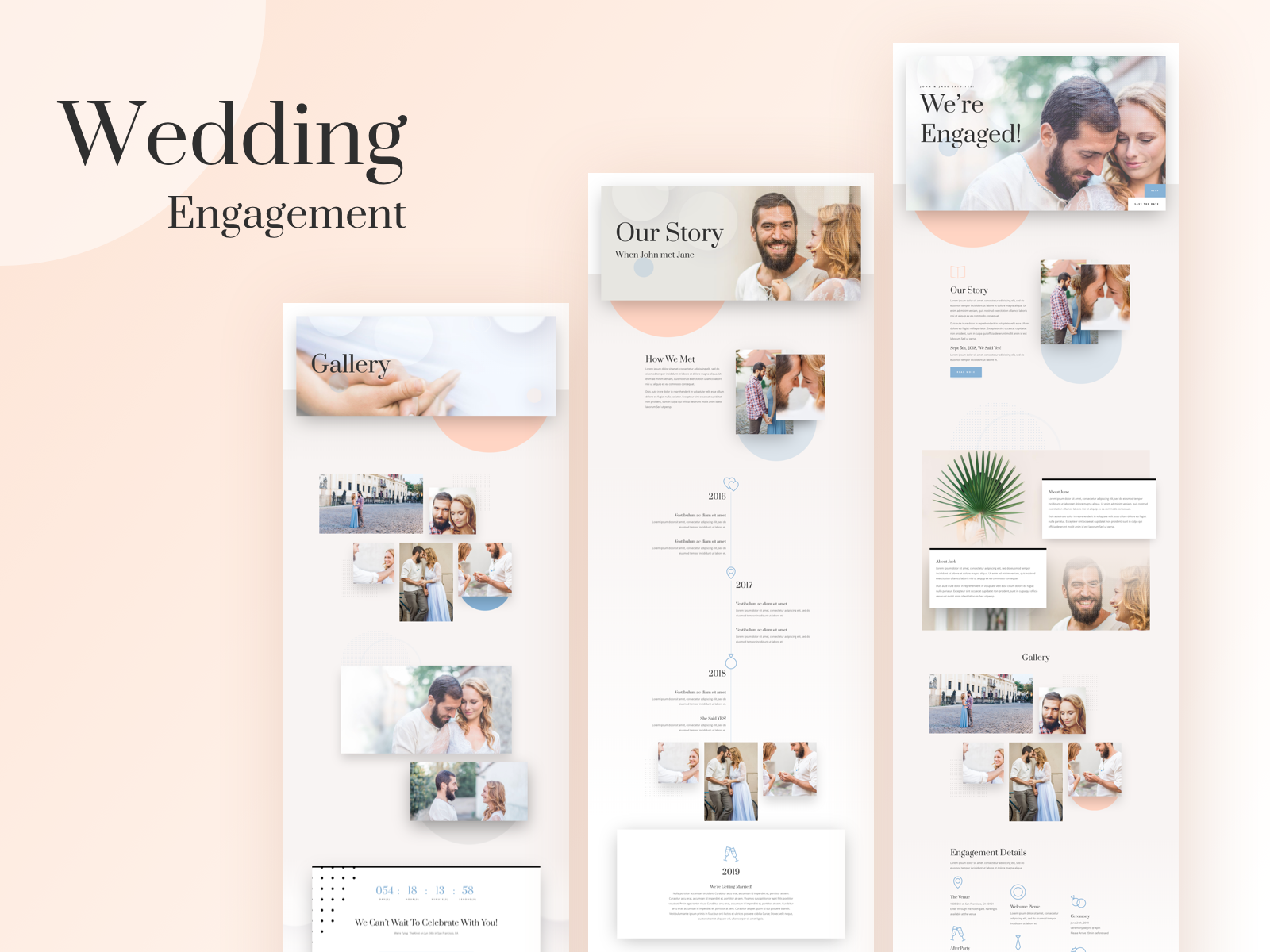 Wedding Engagement Template Design for Divi by Ishtiaq Khan Parag for ...