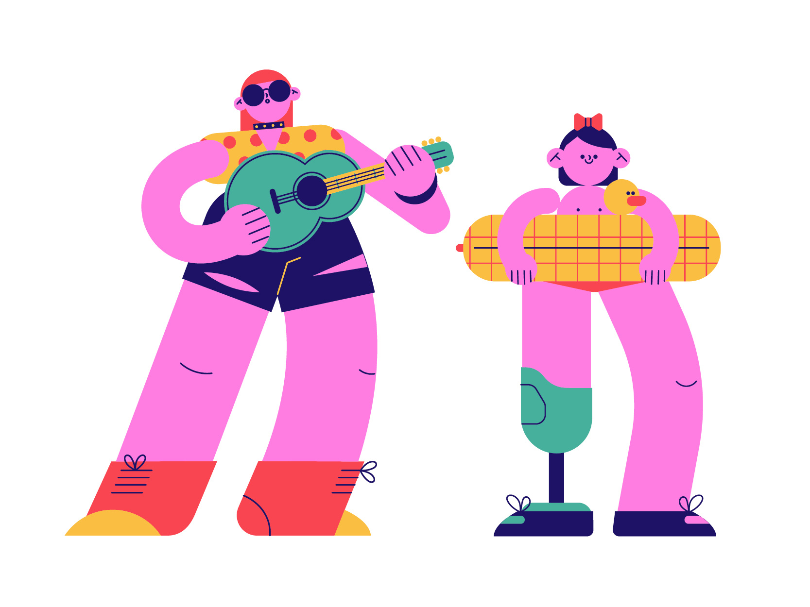 Personified Playful Abstract People for Canva.com by Yan / Goodbye ...