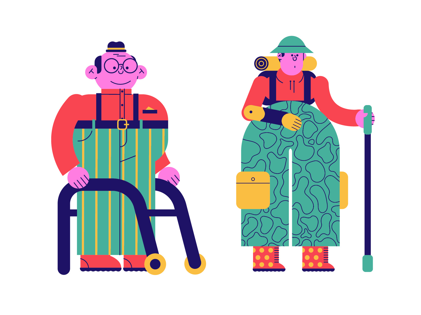 Personified Playful Abstract People for Canva.com by Yan / Goodbye ...