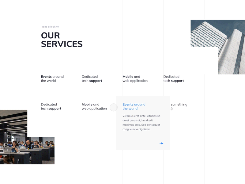 Services section - concept by Radek Prekurat on Dribbble