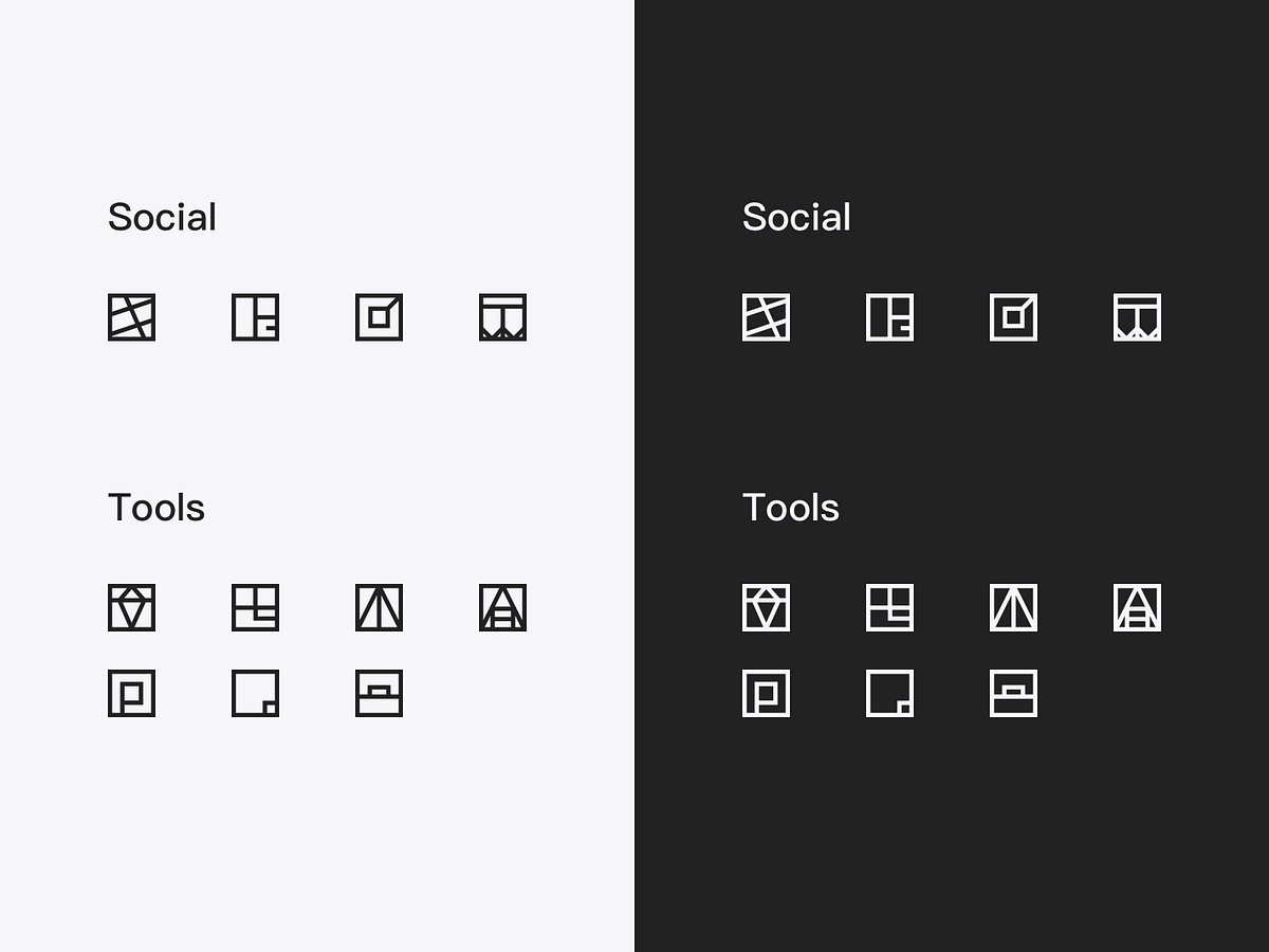 Square icons by fenx on Dribbble
