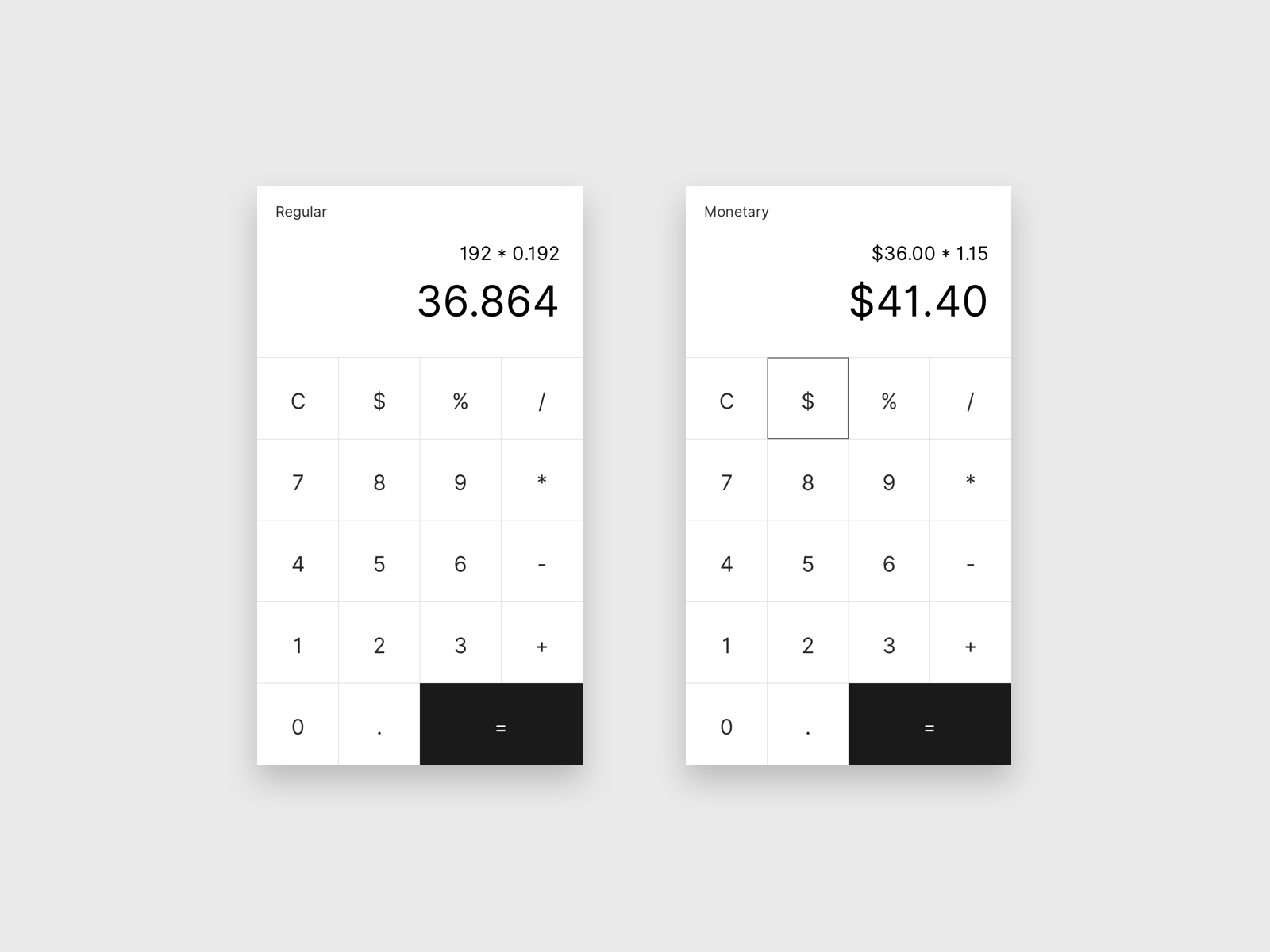 Day 4 - Calculator by David Huang on Dribbble