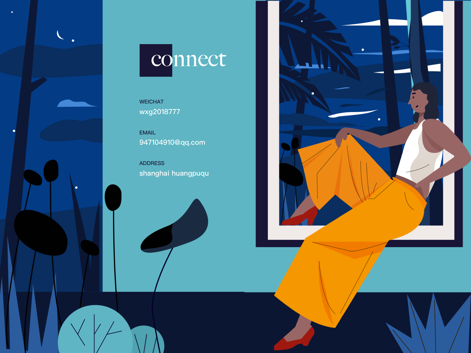 illustration by 吾双W for Queble on Dribbble