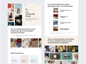 Landing Page Website Photography Service by Paperpillar on Dribbble