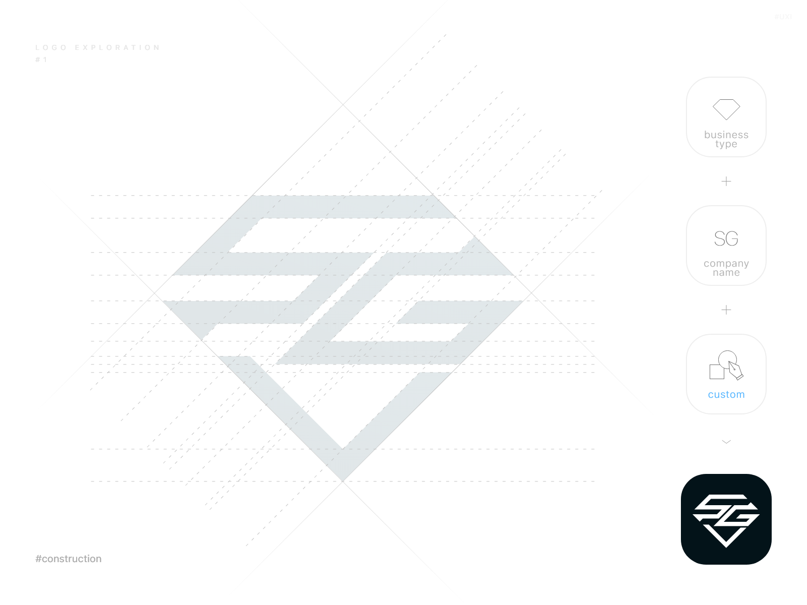 SG logo - Exploration 1 by JD on Dribbble