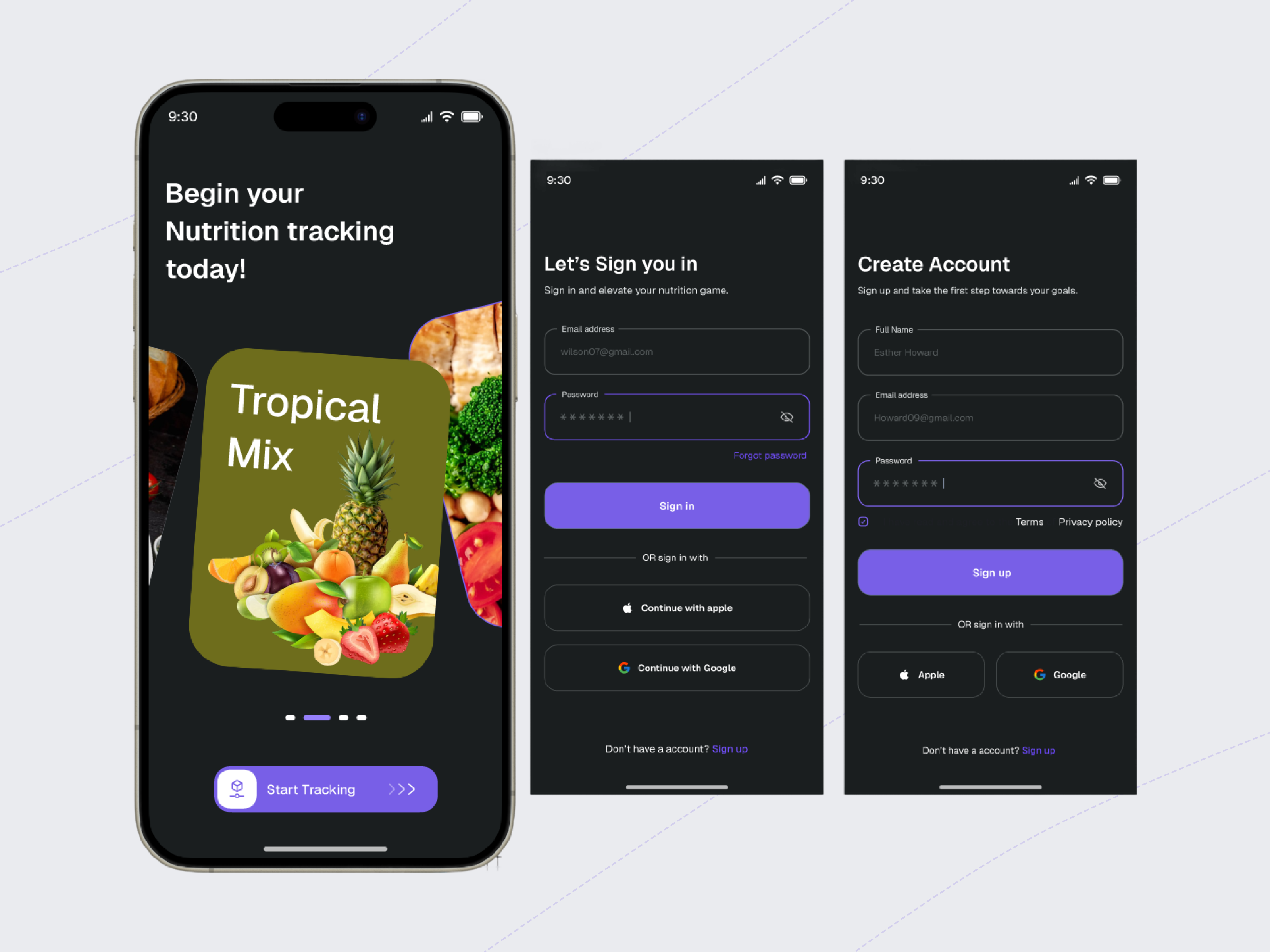 Nutrition Tracking App UI 🍏 by Md Abdur Rouf on Dribbble