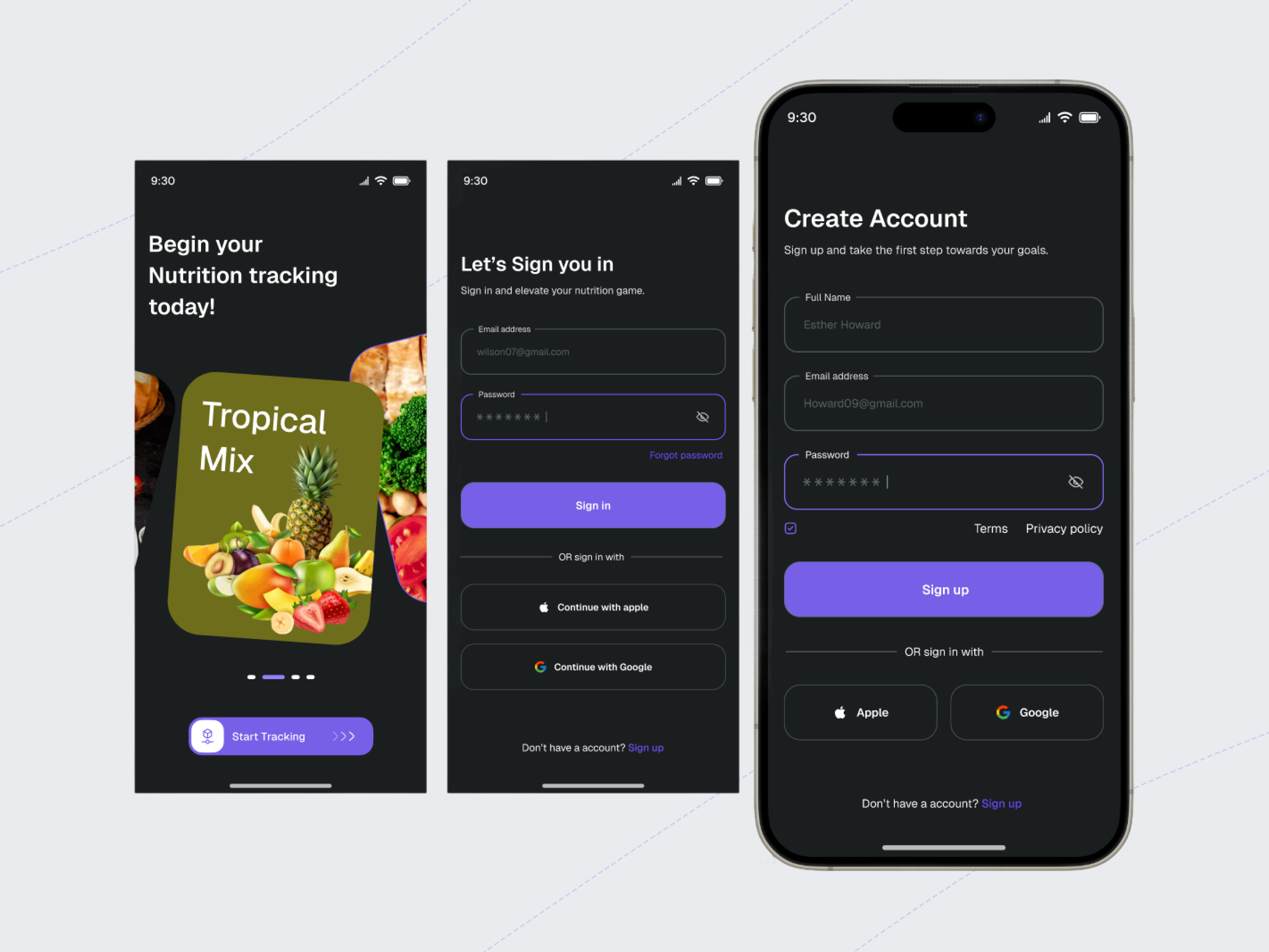 Nutrition Tracking App UI 🍏 by Md Abdur Rouf on Dribbble