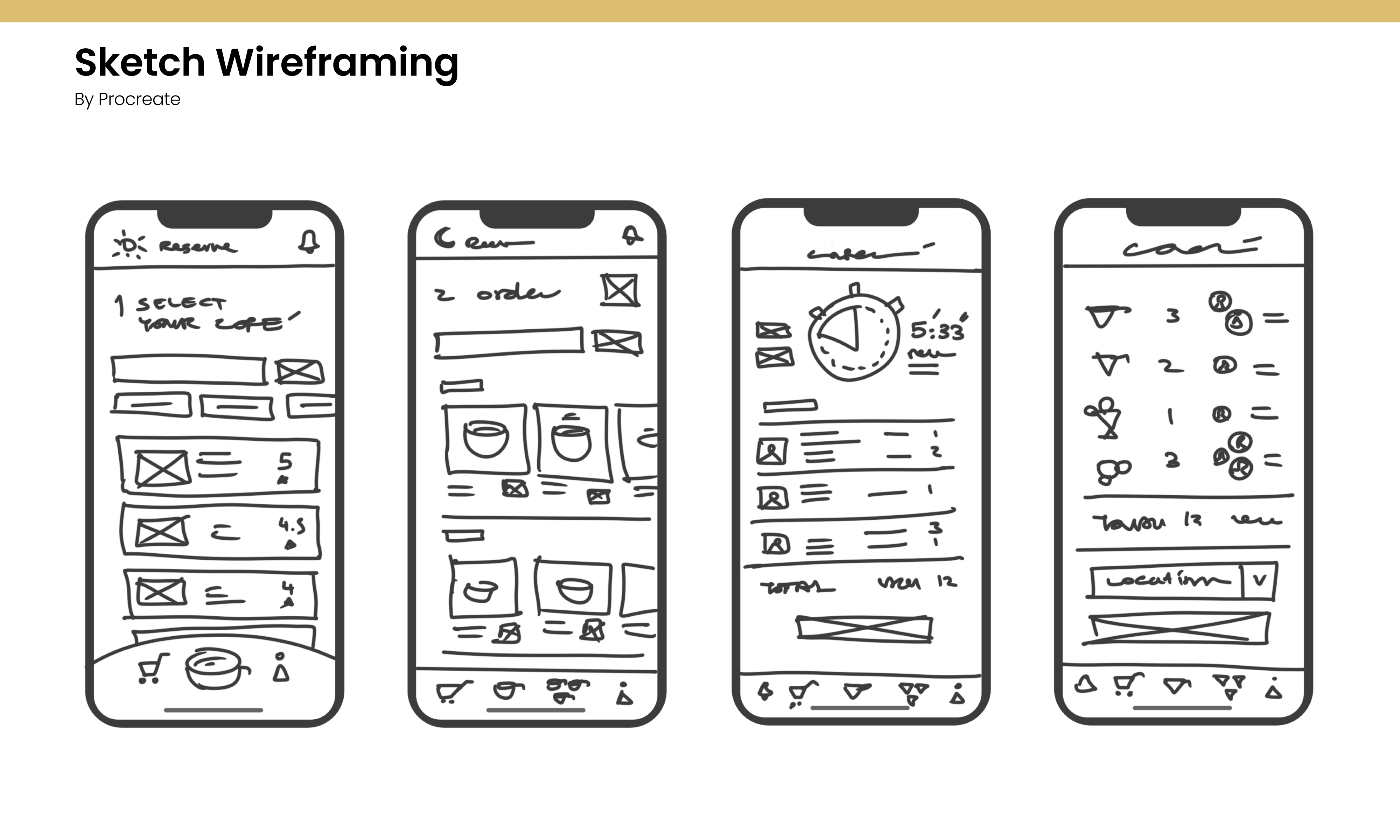 Lo-Fi Wireframing for Coffee Shop app by Mohammad Ali Honardoost on ...