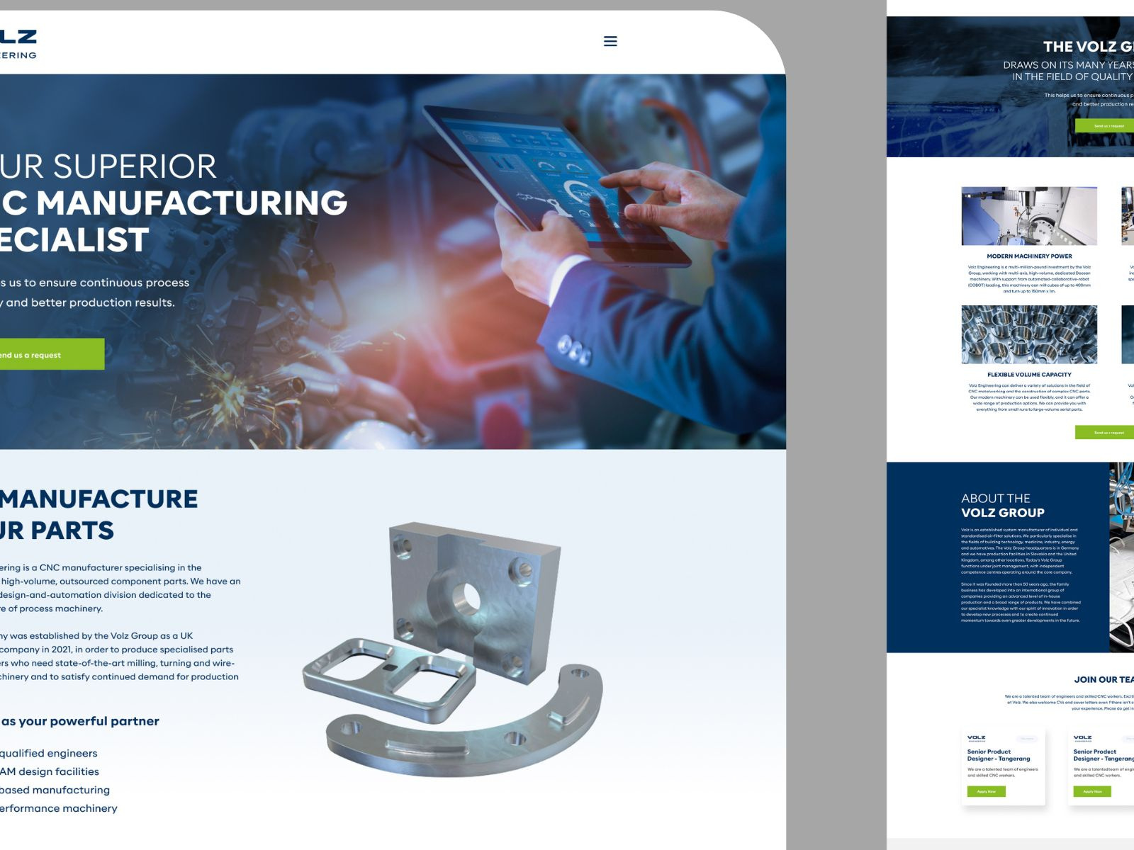 Website for Volz Engineering: Landing page. Homepage by MadridNYC on ...