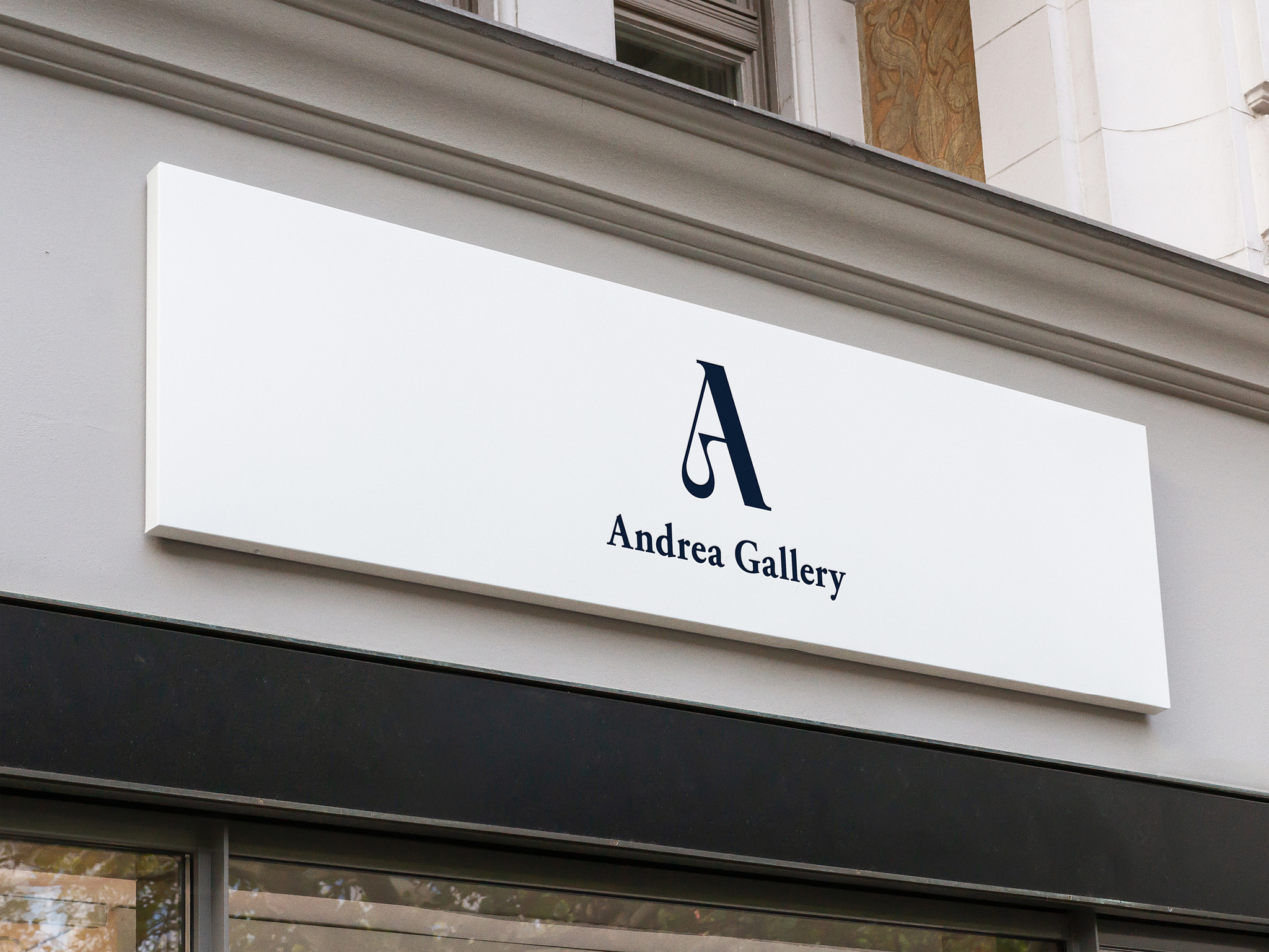 Logo design for Andrea Gallery by Matyas Volosin on Dribbble