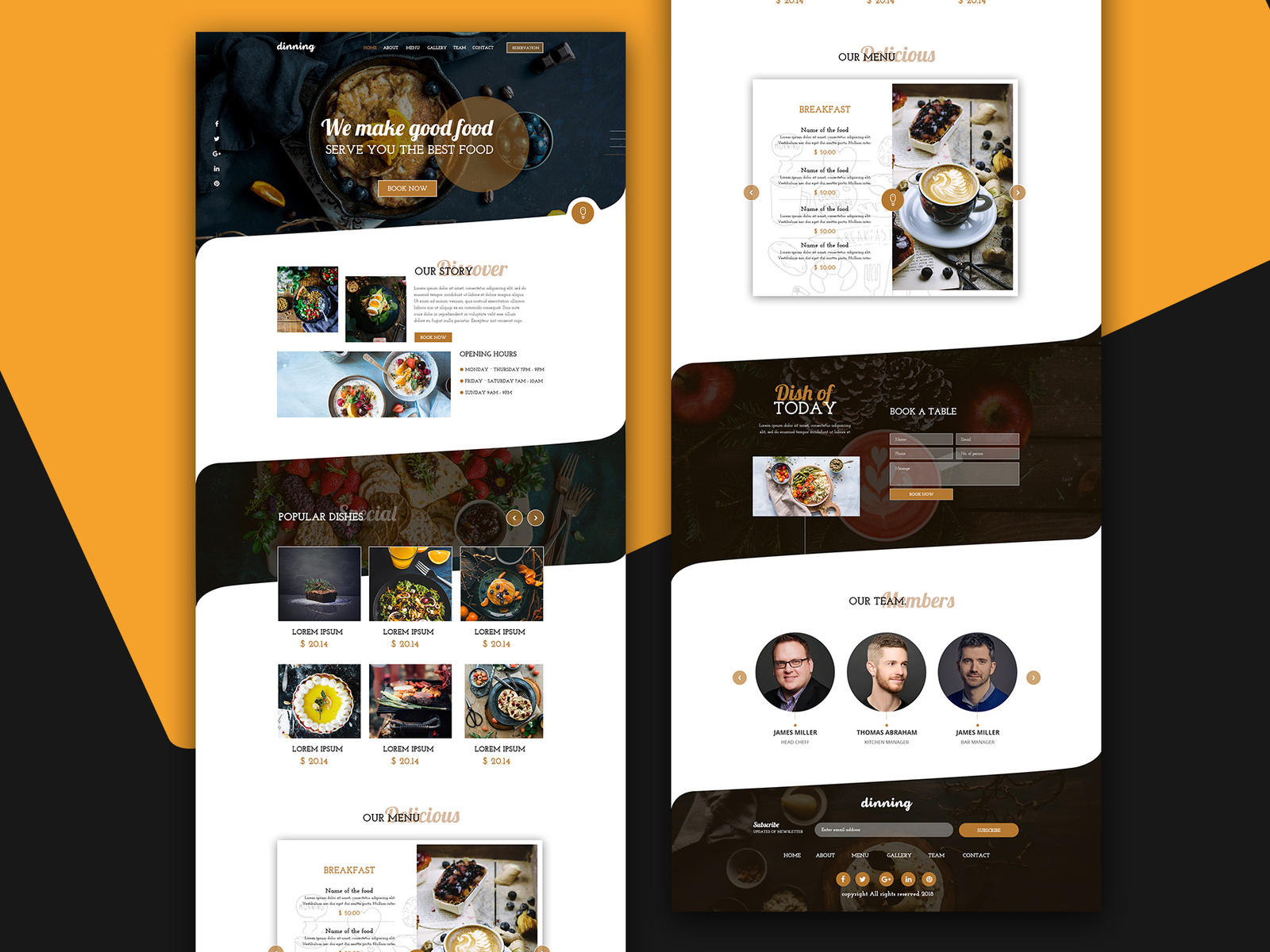 Restaurant Theme by Saayan on Dribbble
