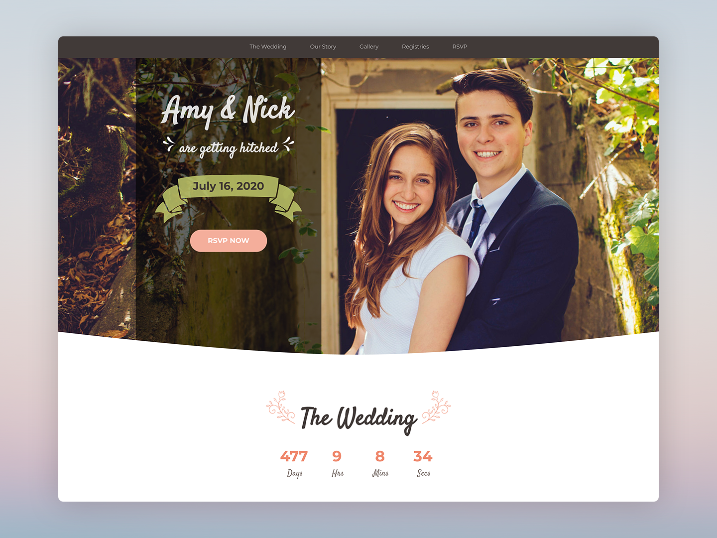 Matrimony – Bootstrap Template for Wedding Invitations by Xiaoying ...