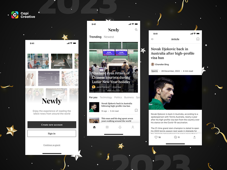 News App UI Concept by Capi Creative on Dribbble