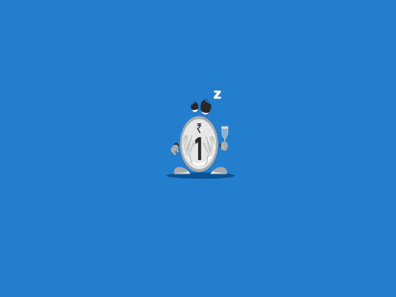 One Rupee Coin by Akhil Sakharia on Dribbble