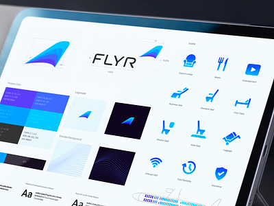 Flyr Branding, visual identity, corporate brand design by Ramotion on ...