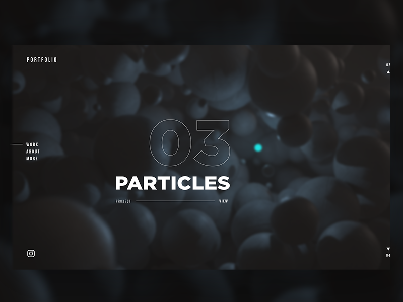 Particles / Homepage by Duns on Dribbble