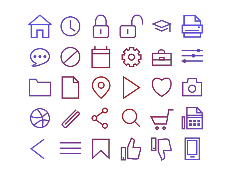 Basic icons by Chloe C on Dribbble