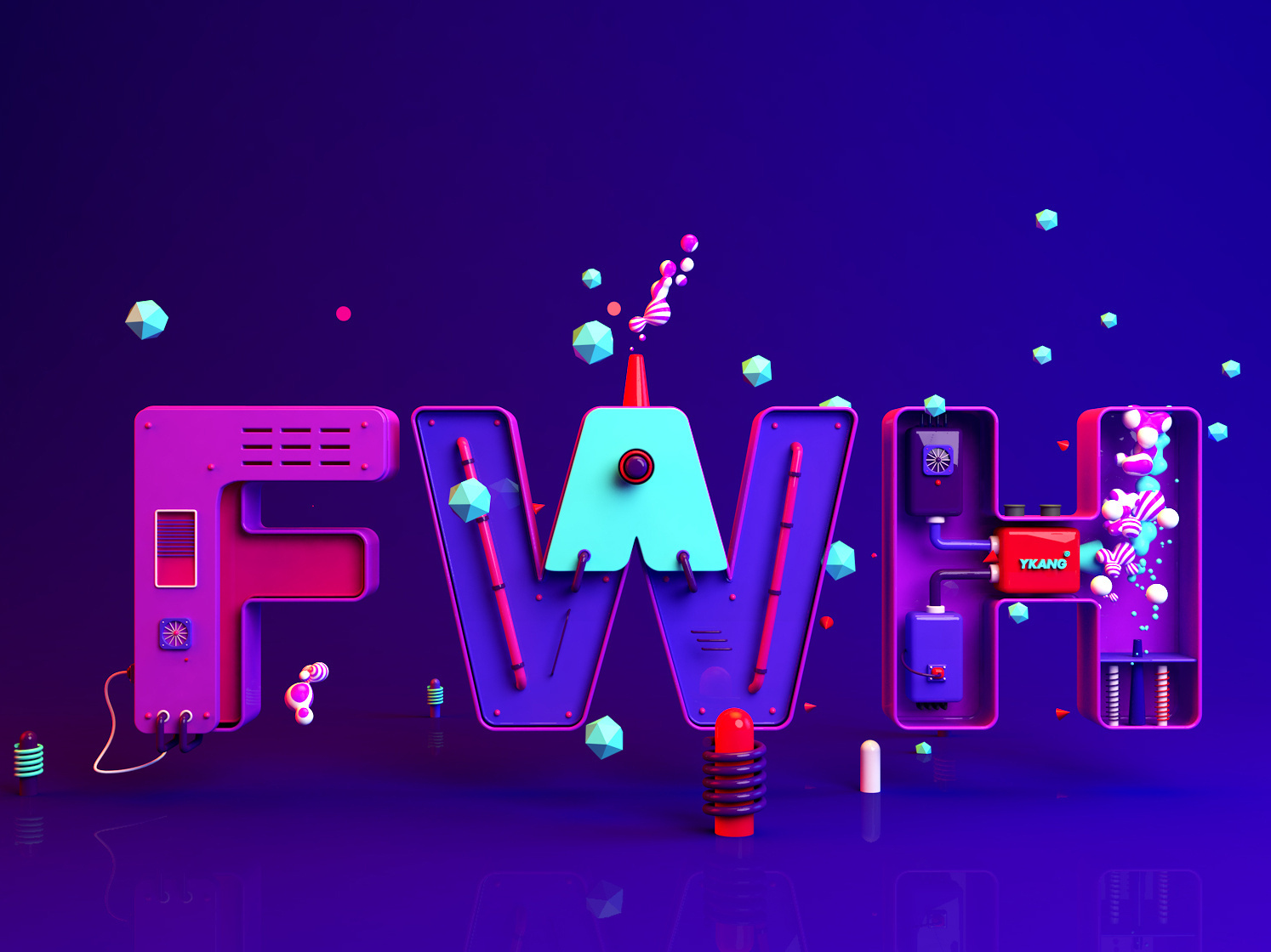 C4D font design by kange on Dribbble