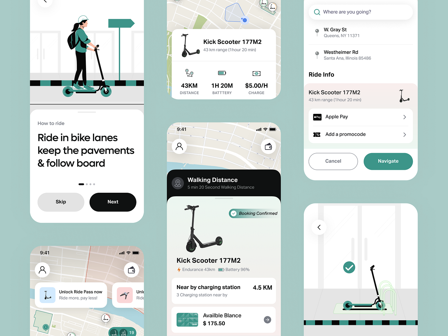 Electric Scooters App Explorations by Musemind Mobile for Musemind UI ...