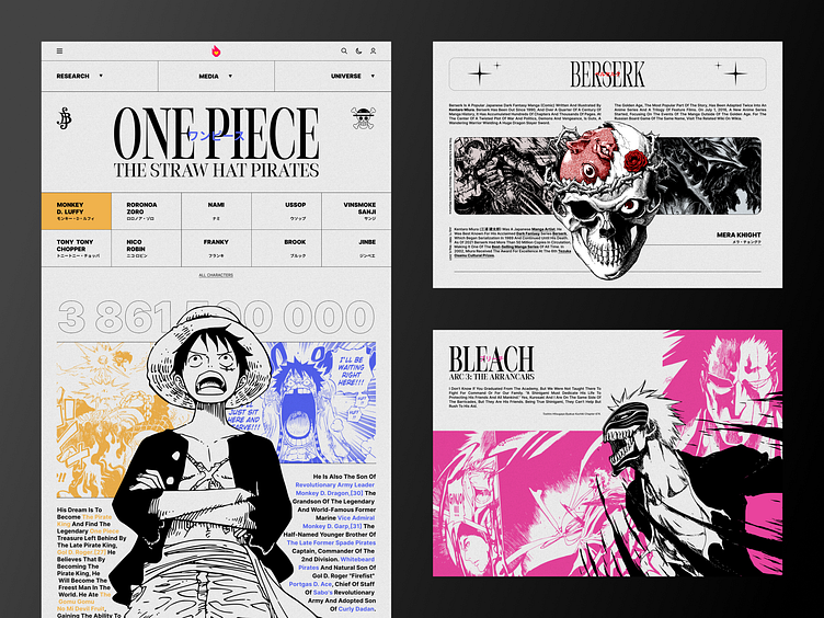 ANIDOM — Anime WIKI concept website by Denis on Dribbble