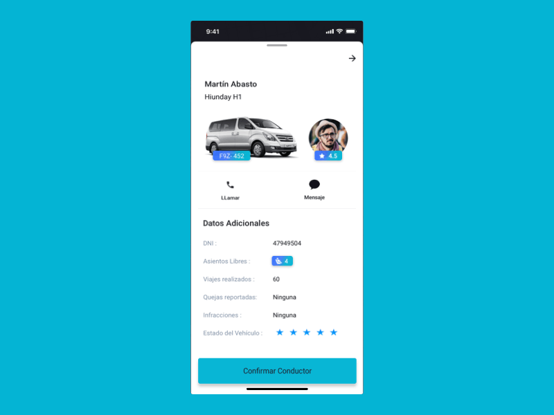 Ibus - Interaction choose driver by Jair Silva 🇵🇪 on Dribbble
