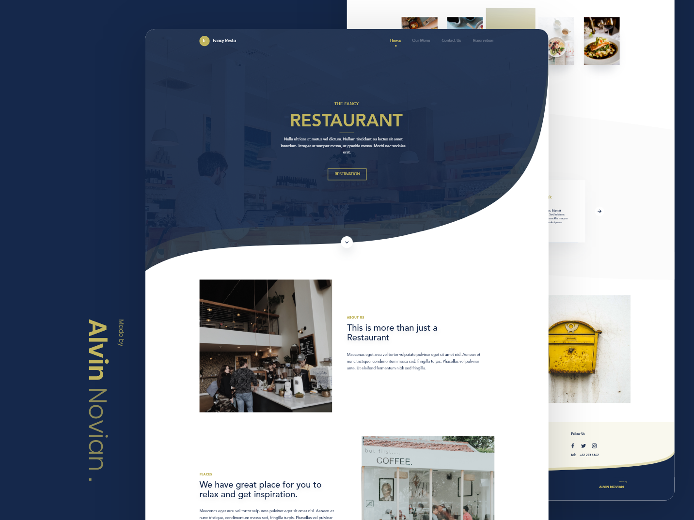 Restaurant Landing Page by Alvin Novian on Dribbble
