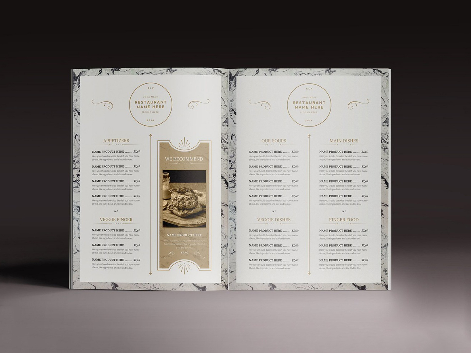 Food Menu Card Design by Yummy Menus on Dribbble