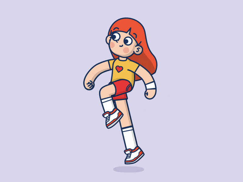 Skipping by DeeKay on Dribbble