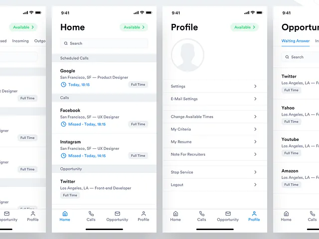 Mobile Profile Page designs, themes, templates and downloadable graphic ...