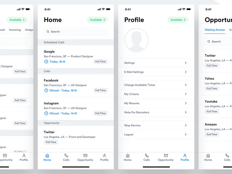 Mobile Profile Page designs, themes, templates and downloadable graphic ...