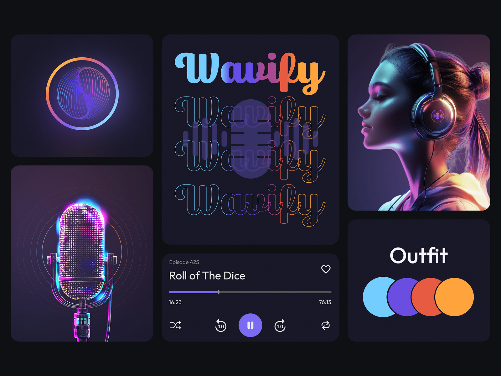 Wavify – AI Powered Podcast Mobile App Branding by iDeated Lab on Dribbble