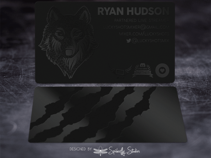 Ryan Hudson (Mixer) - Business Card by Spiderfly Studios on Dribbble