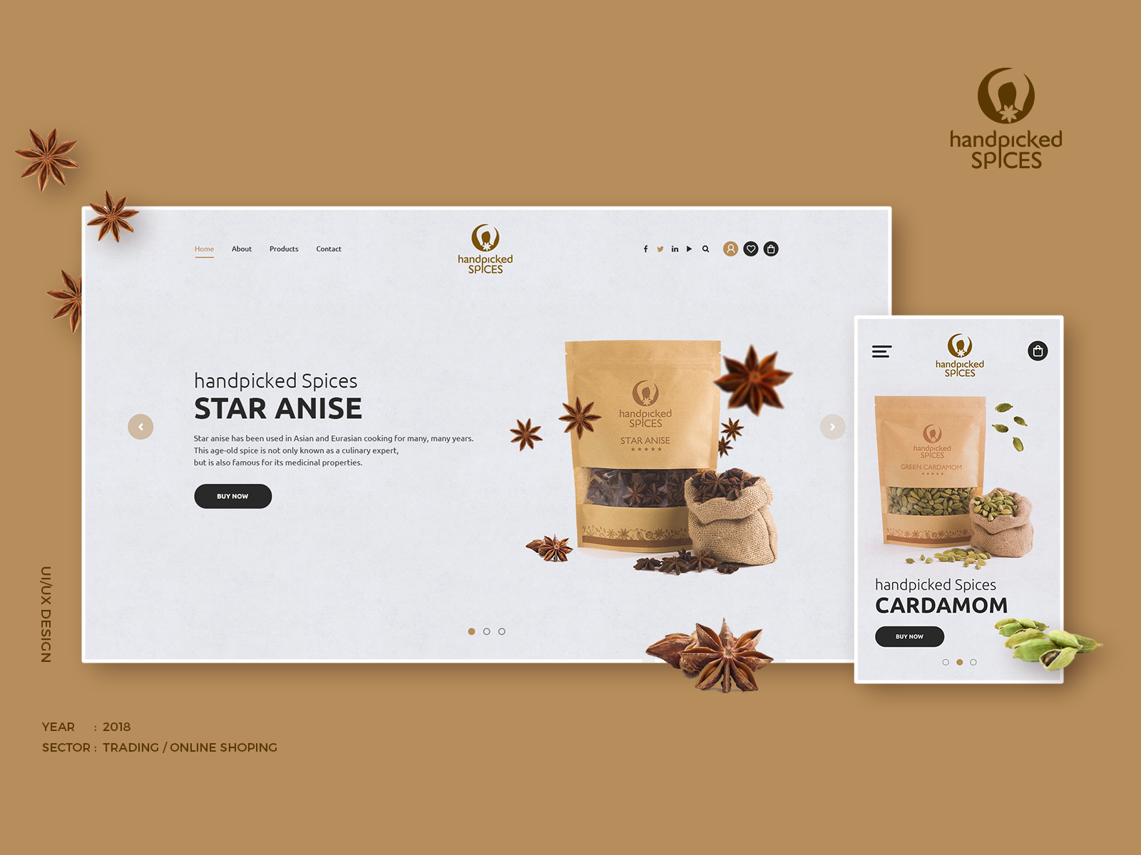 Handpicked Spices Website Project by Sharaful Nizar on Dribbble
