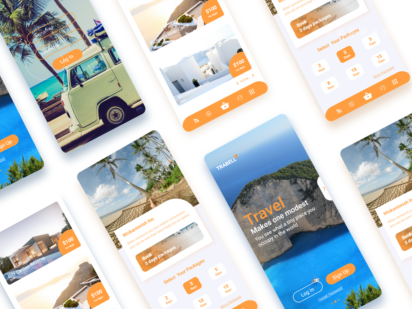 Resort apps UI design by Sourav Aich on Dribbble