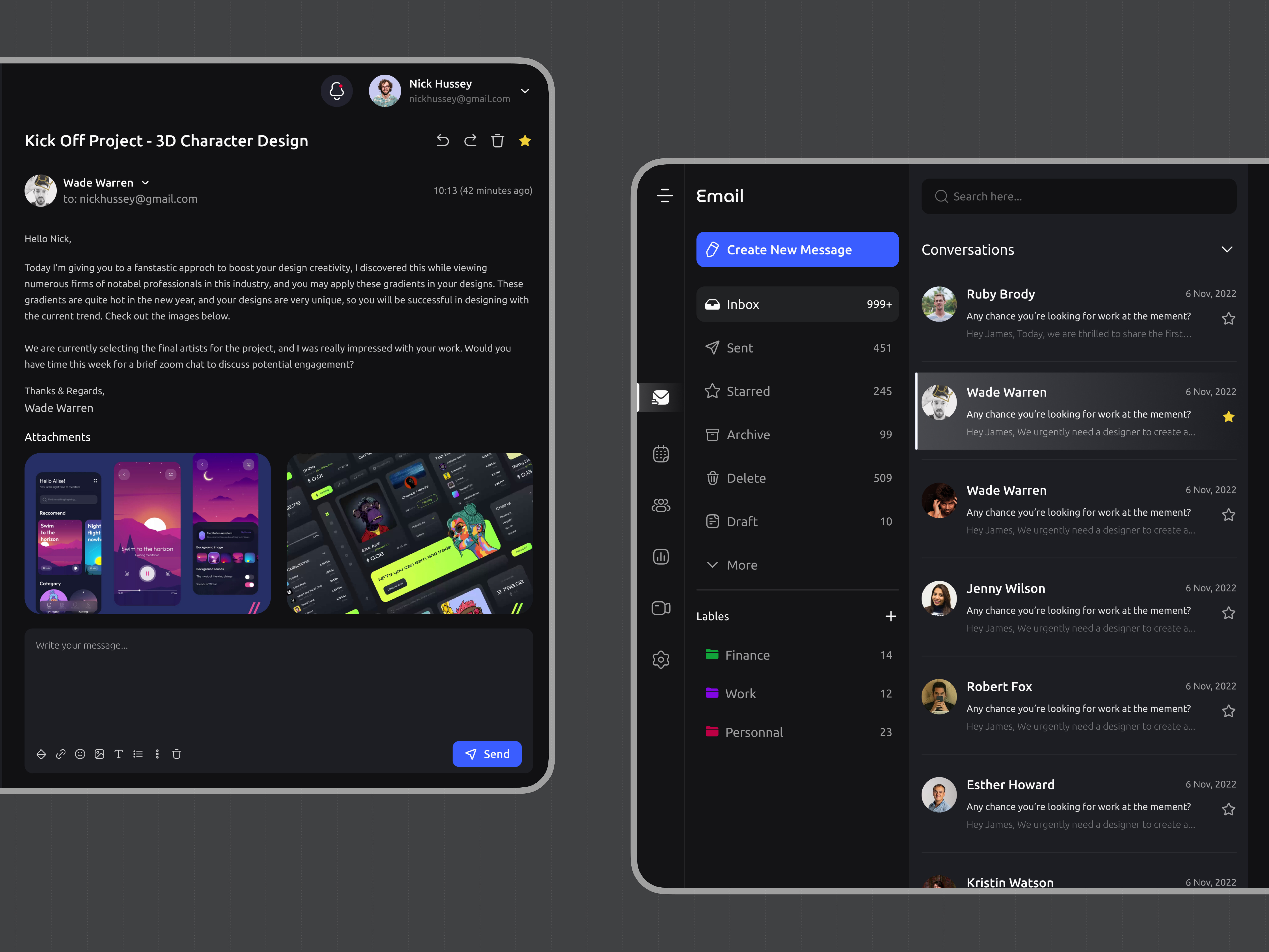 Email Management Dashboard by MindInventory UI/UX for MindInventory on ...