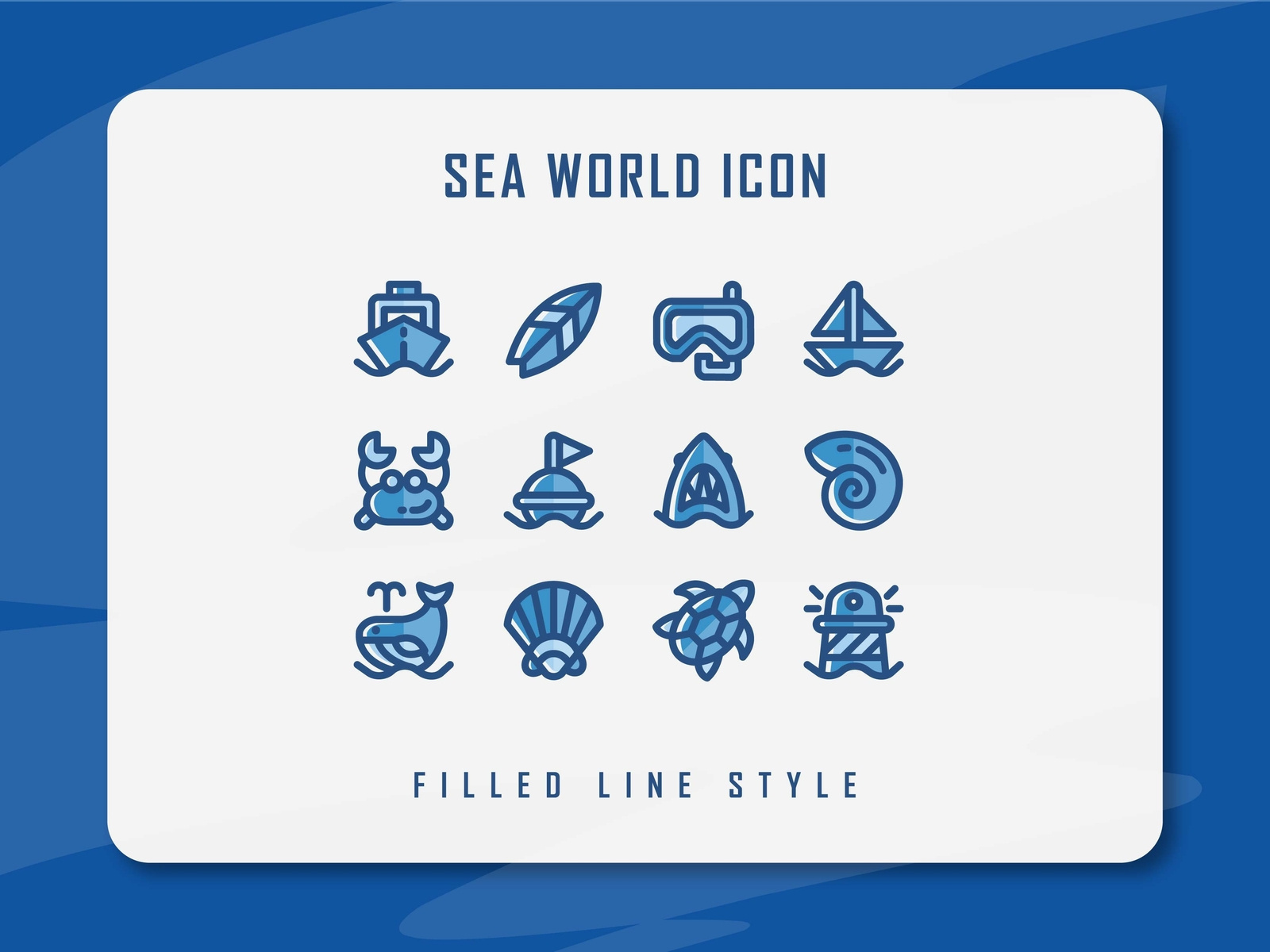 Sea World Icon Set by INDIELOGY on Dribbble