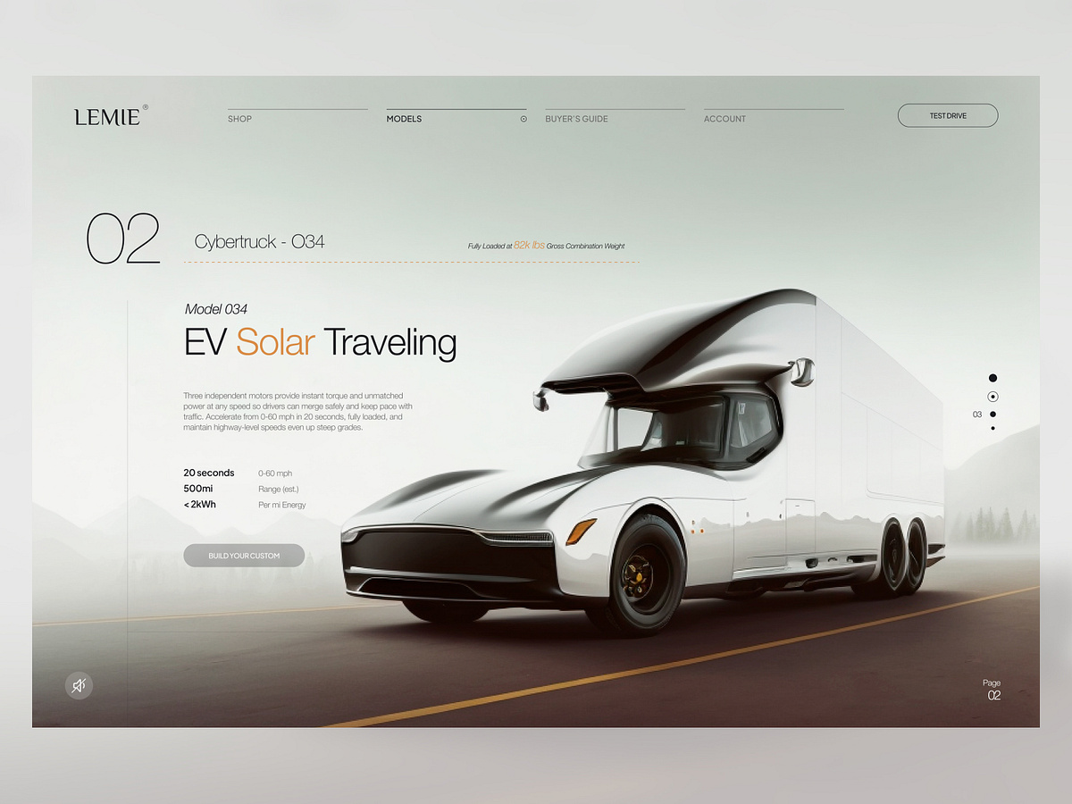 Electric Vehicle Website UI by Awsmd on Dribbble