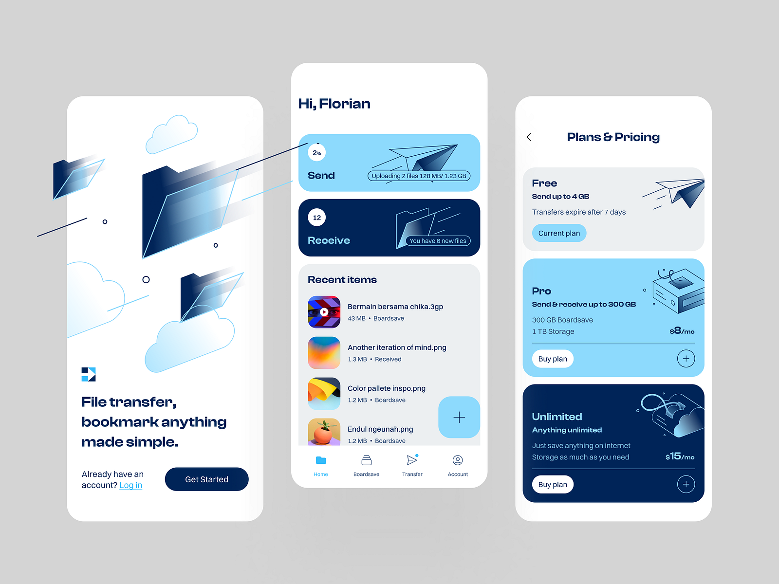 Transboard - mobile app by Fireart Studio on Dribbble